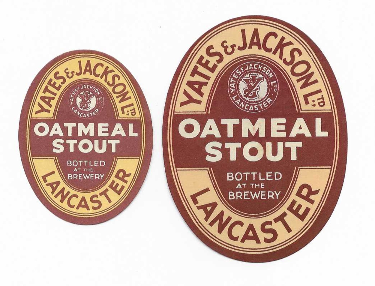 YATES & JACKSON OF LANCASTER – OATMEAL STOUT PAIR – 61mm AND 87mm TALL ...