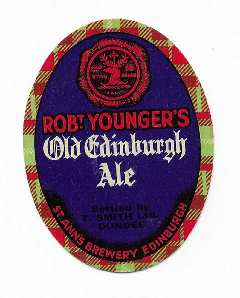 ROBERT YOUNGER – OLD EDINBURGH ALE – T. SMITH OF DUNDEE – SEE BOTH PICS ...