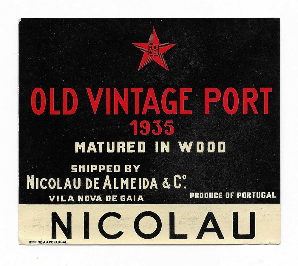 VINTAGE PORT LABEL – 1935 – PORTUGAL – British Beer Labels
