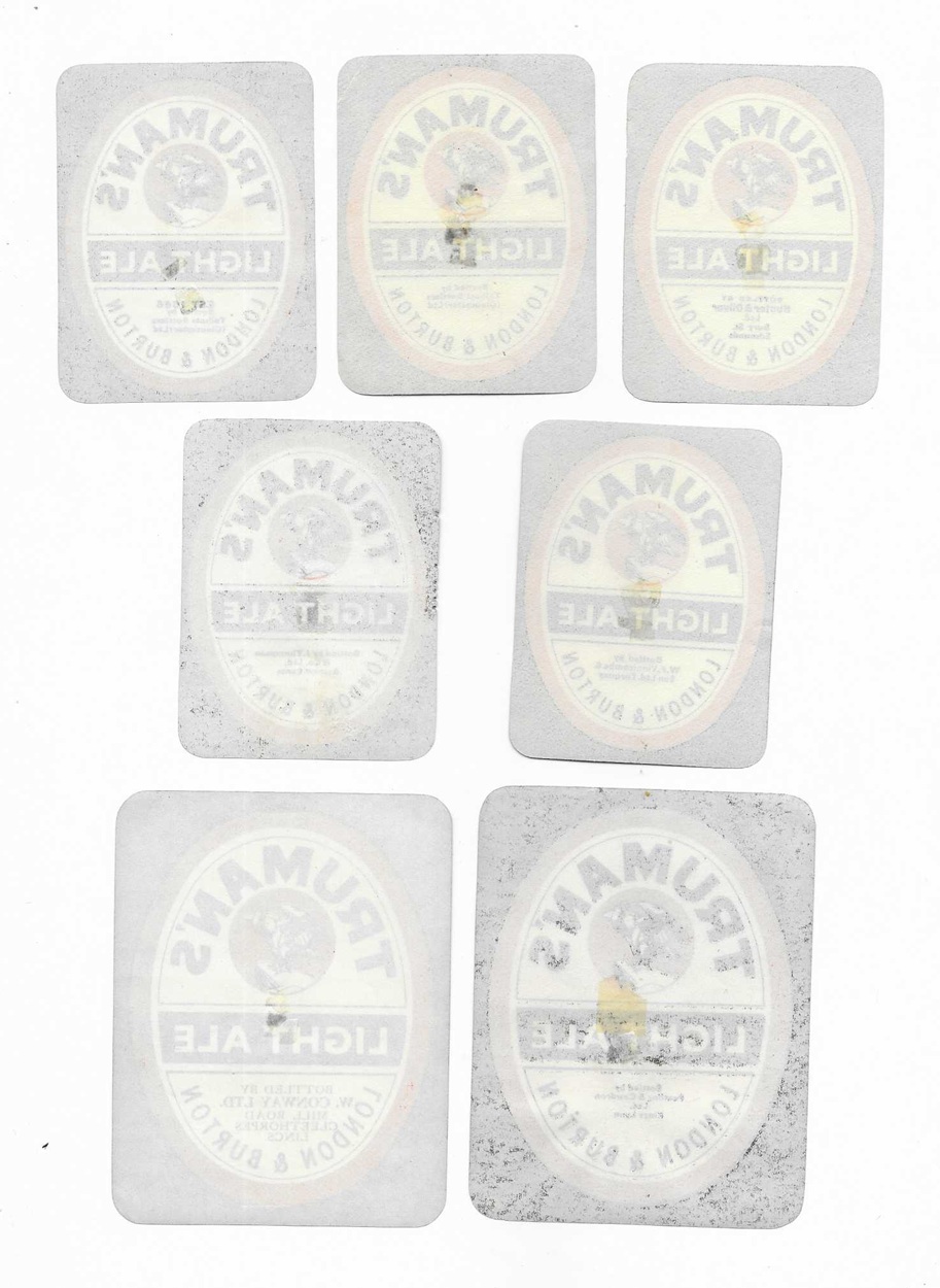 TRUMAN NAMED 7 DIFFERENT NAMED BREWER / BOTTLERS – SEE BOTH PICS ...