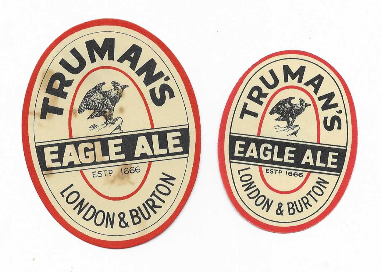 TRUMAN – EAGLE ALE PAIR – SEE BOTH PICS – British Beer Labels