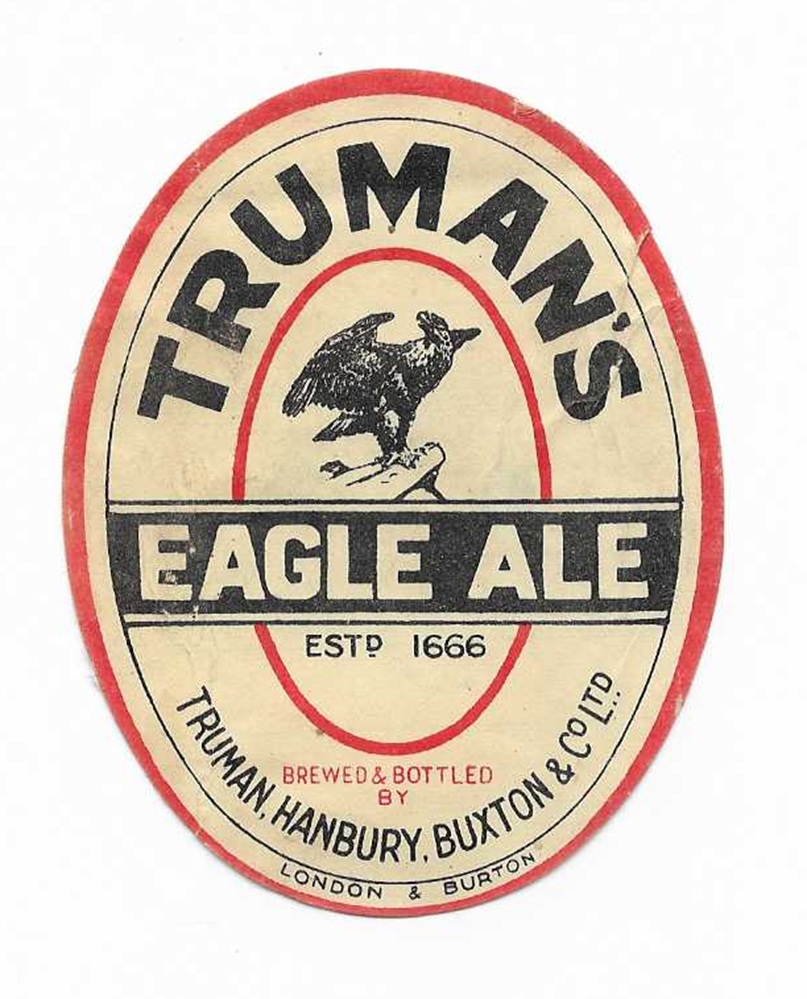 TRUMAN HANBURY BUXTON – EAGLE ALE – 80mm TALL – NEEDS A SOAK – SEE BOTH ...