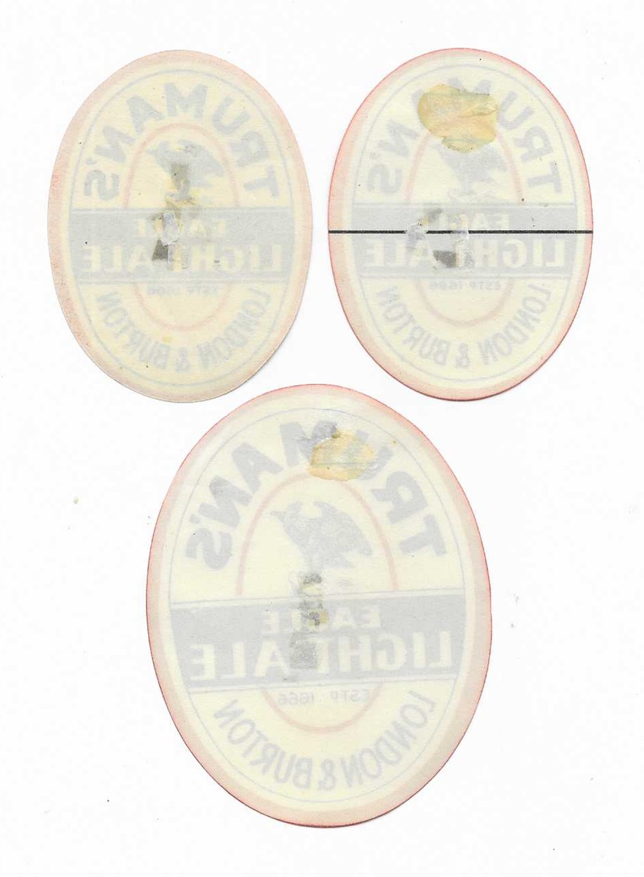 TRUMAN – EAGLE LIGHT ALE 3 DIFFERENT – SEE BOTH PICS – British Beer Labels