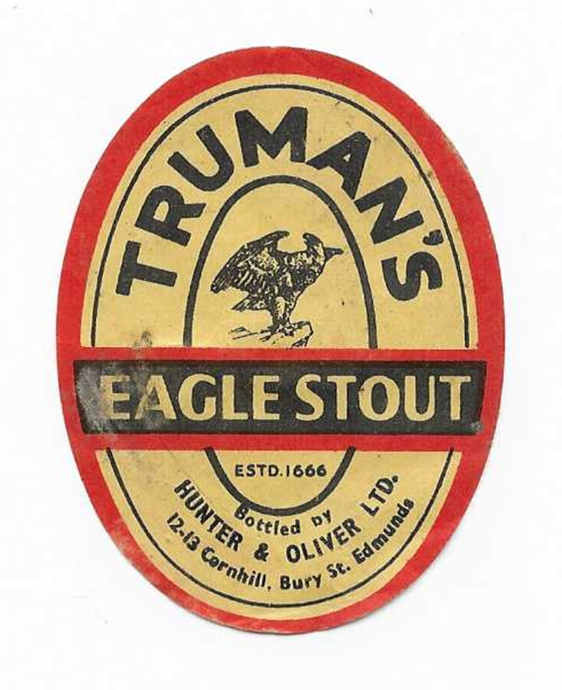 TRUMAN – EAGLE STOUT – HUNTER & OLIVER OF BURY ST. EDMUNDS – 65mm TALL ...
