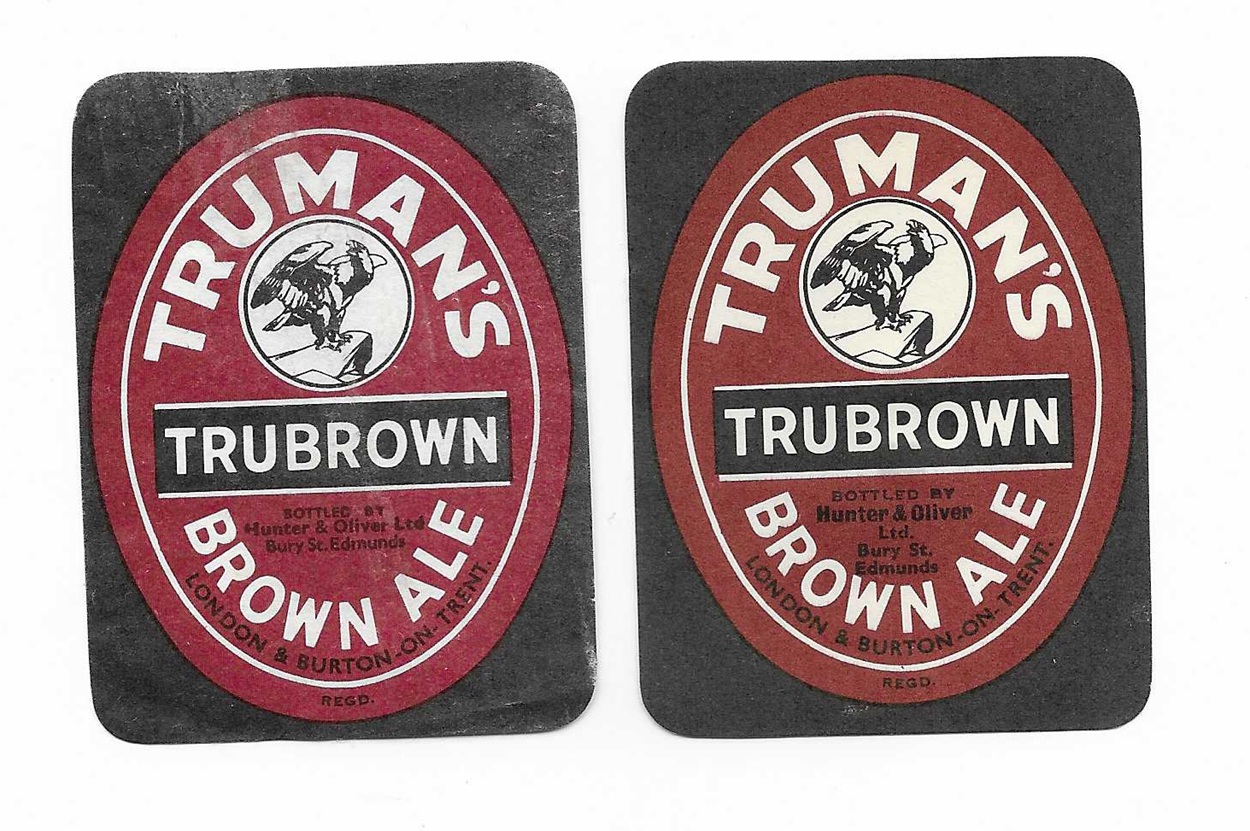 TRUMAN – TRUBROWN – 2 DIFFERENT HUNTER & OLIVER OF BURY ST. EDMUNDS ...