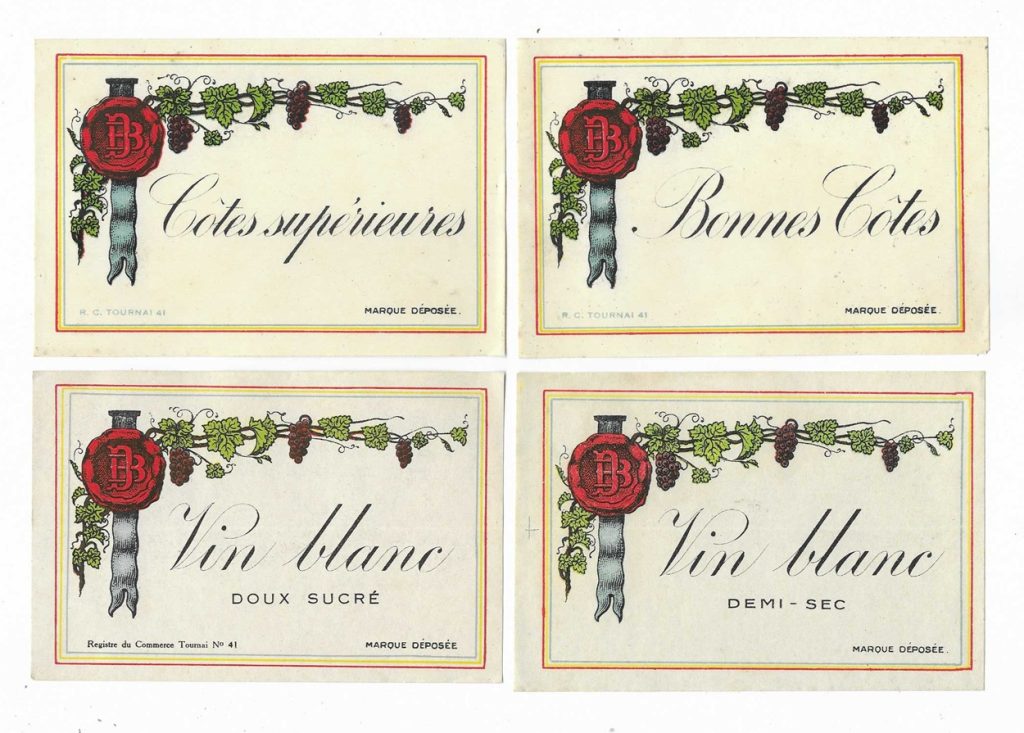 4 DIFFERENT FRENCH WINE LABELS – British Beer Labels