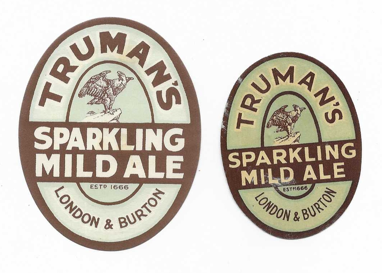 TRUMAN – SPARKLING MILD ALE PAIR – 64mm & 81mm TALL – SEE BOTH PICS ...