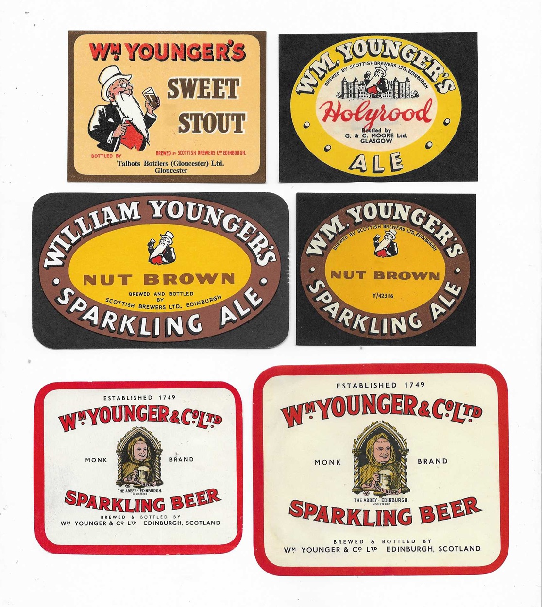 YOUNGER WILLIAM – ODD GROUP OF 6 – TOP TWO NAMED – MOORE & TALBOTS ...