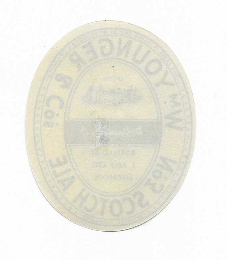 Wm. YOUNGER – No3 SCOTCH ALE – 83mm TALL – J. RELF OF LIVERPOOL – SEE ...
