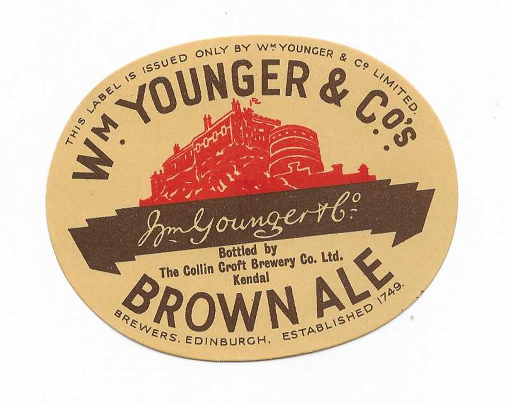 Wm. YOUNGER – COLIN CROFT BREWERY – KENDAL – 65mm TALL – SEE BOTH PICS ...