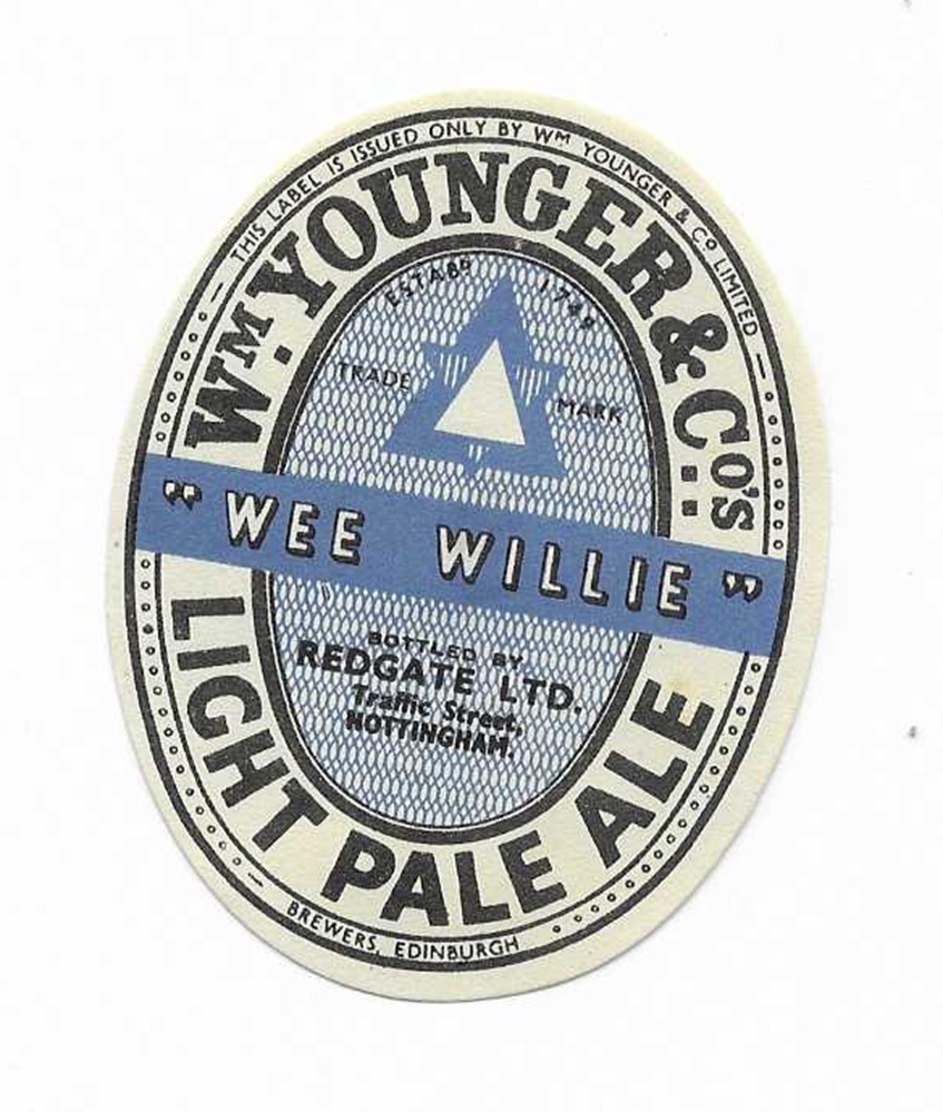 Wm. YOUNGER – REDGATE OF NOTTINGHAM – 71mm TALL – SEE BOTH PICS ...