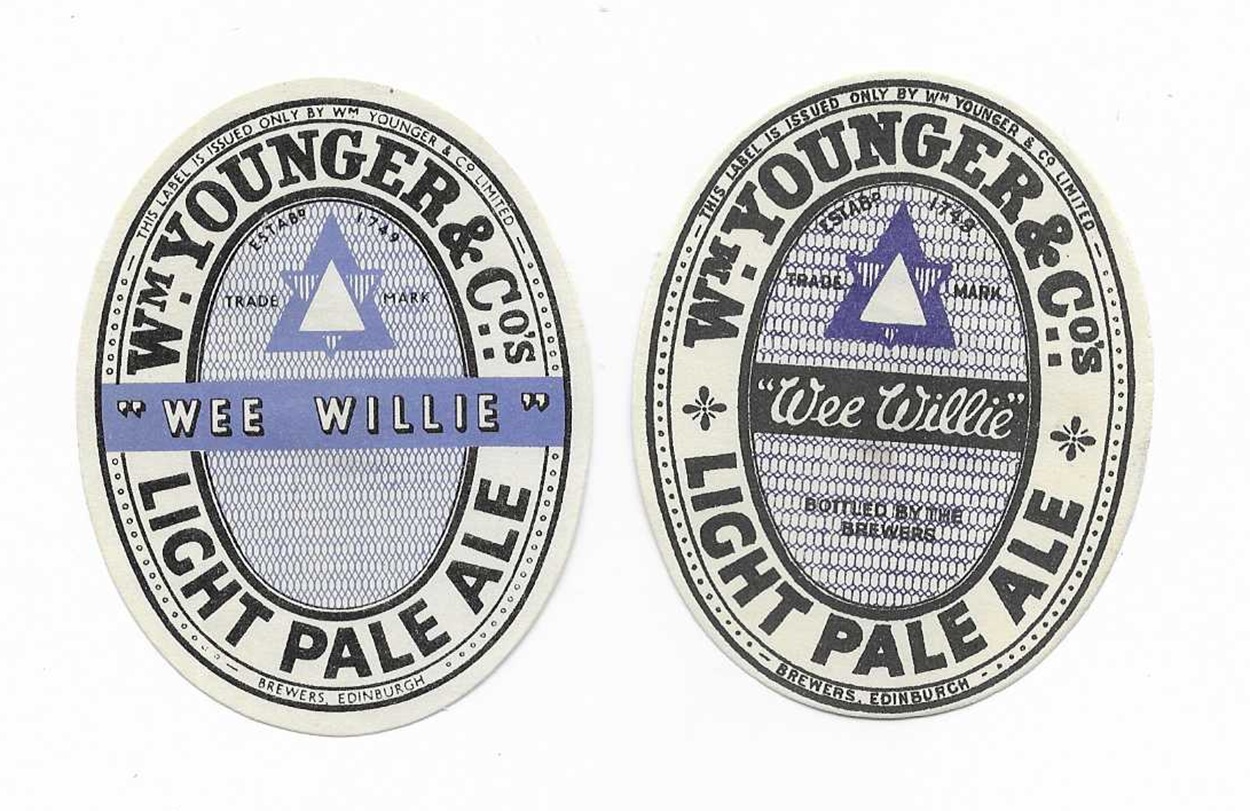 Wm. YOUNGER – WEE WILLIE – LIGHT PALE ALE PAIR – SEE BOTH PICS ...