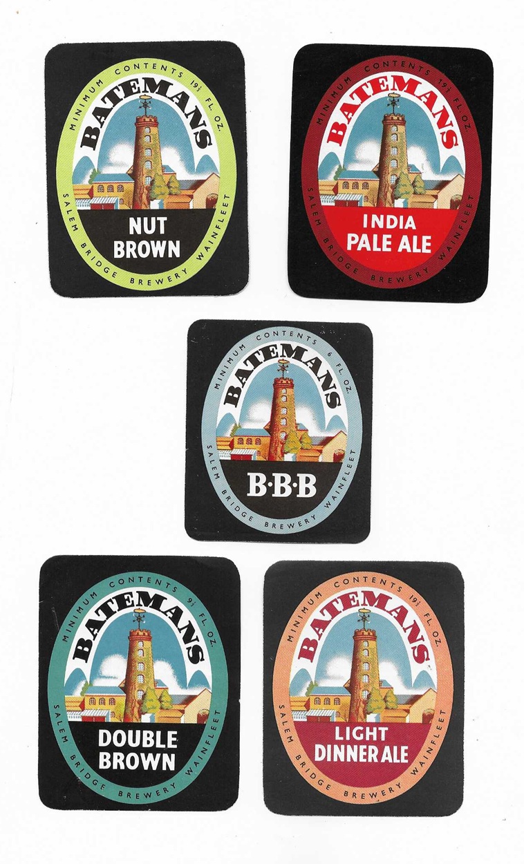 BATEMANS – SALEM BRIDGE BREWERY – 5 DIFFERENT CONTENTS LABELS – British ...