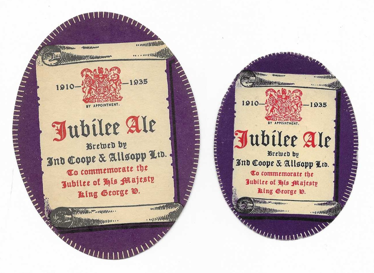 IND COOPE & ALLSOPP – JUBILEE PAIR – 1935 – British Beer Labels