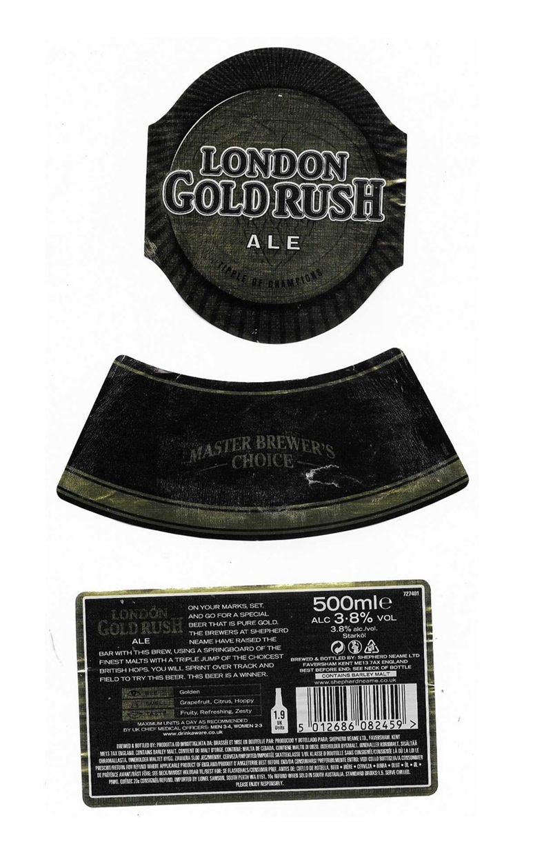 SHEPHERD NEAME OF FAVERSHAM – LONDON GOLD RUSH – USED – (ACTUALLY ...
